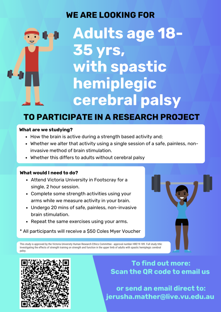 Research recruitment: Seeking Victorian participants with spastic ...